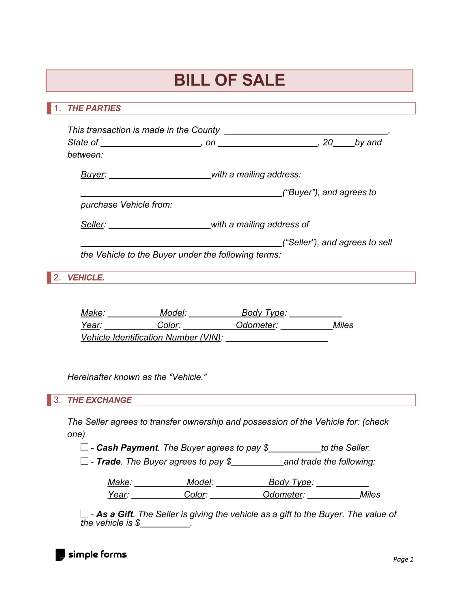 You searched for vehicle bill - ja - Simple Forms