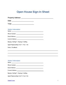 Free Sign in Sheet Template for Visitor Management